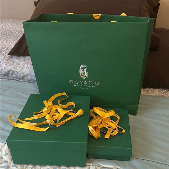 Goyard | Other | Goyard 2 Green Box Set With Yellow Ribbons Shopping ...